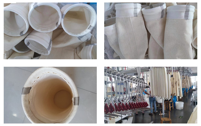 Round Flat Nomex PP P84 PTFE PPS Fiberglass Filter Bag For Dust Collector